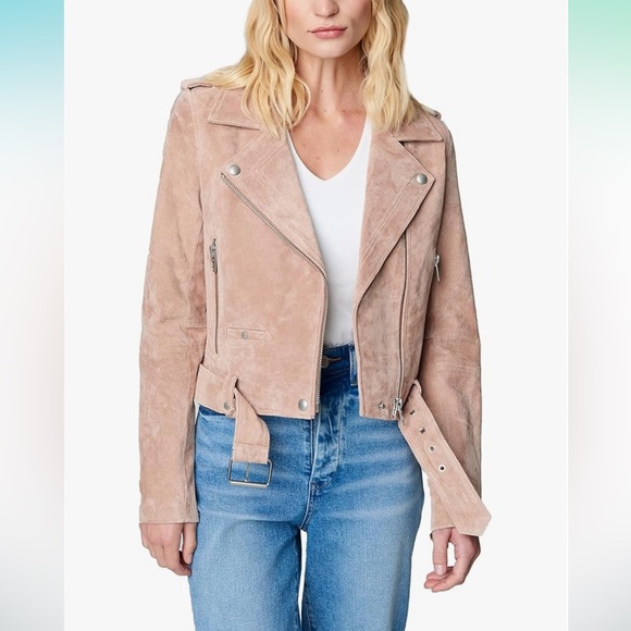 Blank NYC | Jackets & Coats | Blank Nyc Suede Leather Moto Jacket In Desert Rose | Poshmark